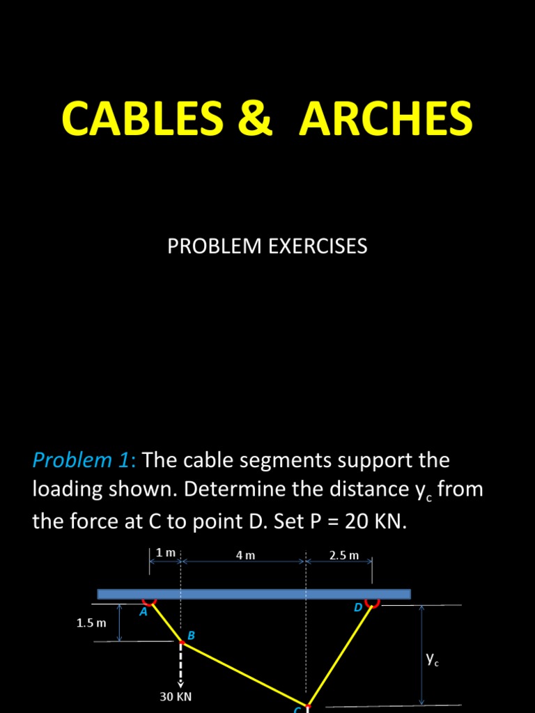 Lesson 1.8 - Cables and Arches | PDF | Truss | Mechanical Engineering