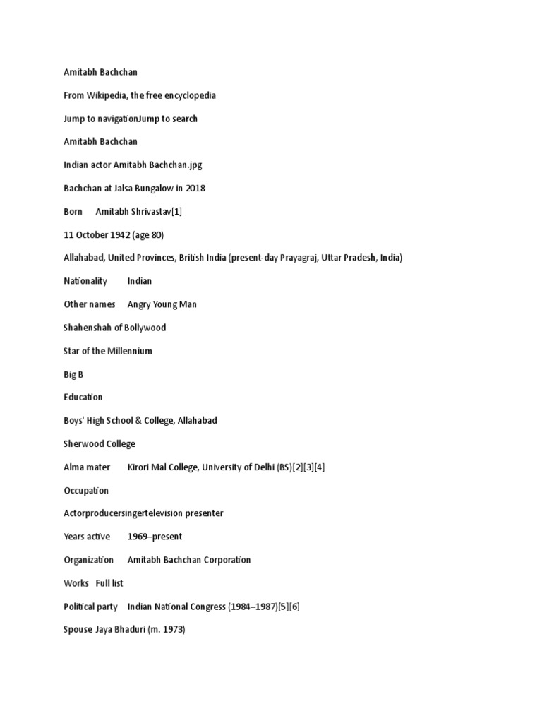 Amitabh Bachchan | PDF