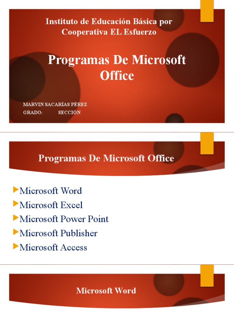 Programas de Microsoft Office | PDF