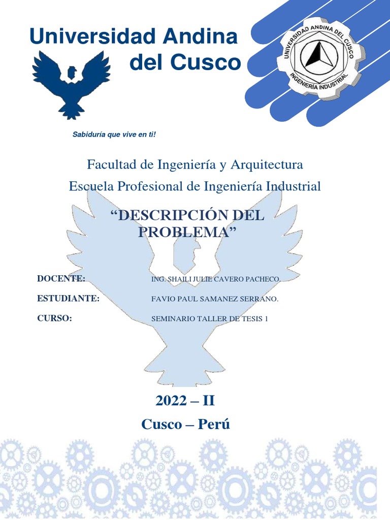 Descripción Del Problema, 1er Aporte. | PDF | Business