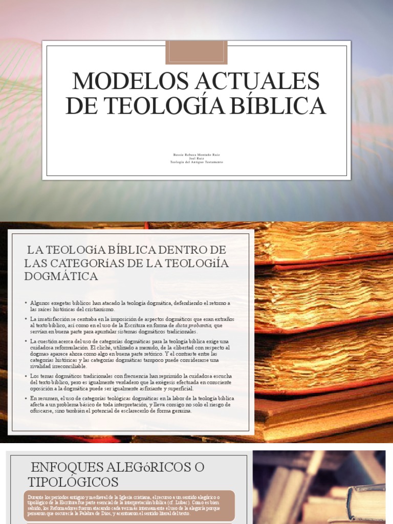 Modelos Actuales de Teología Bíblica | PDF | Biblia | Origen