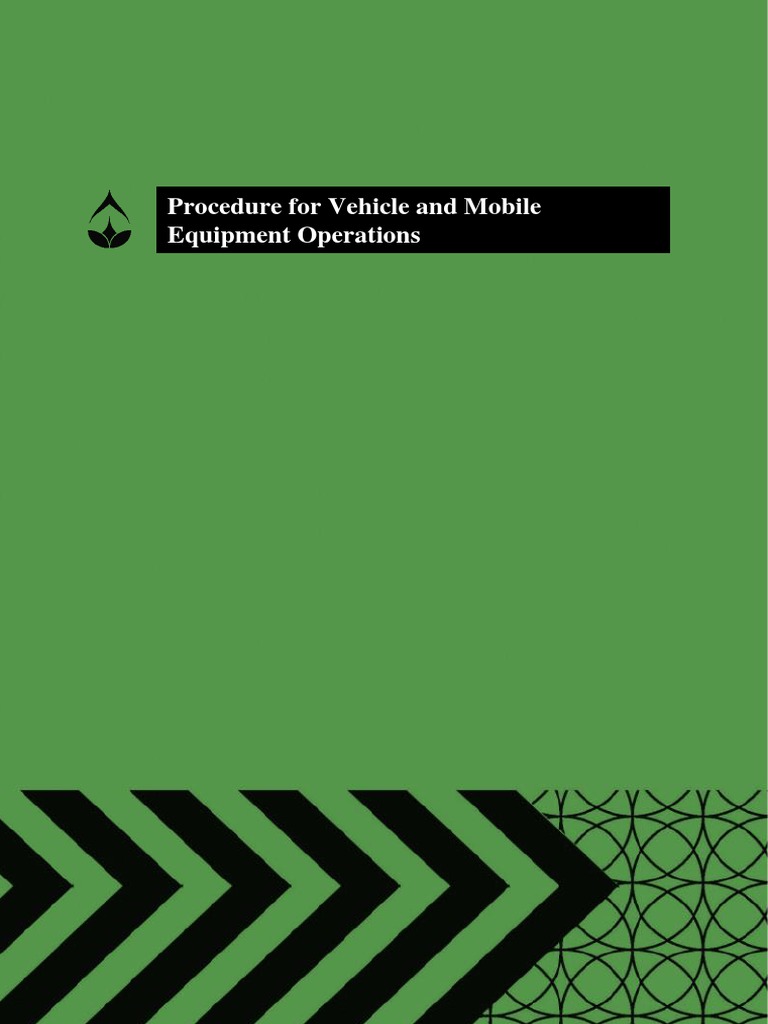 Procedure For Vehicle and Mobile Equipment Operation | PDF