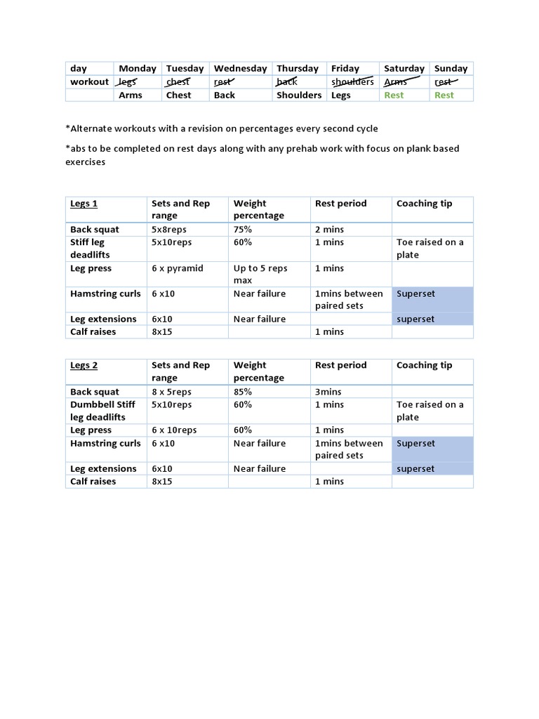 Bulking Training Program | PDF | Physical Fitness | Weight Training
