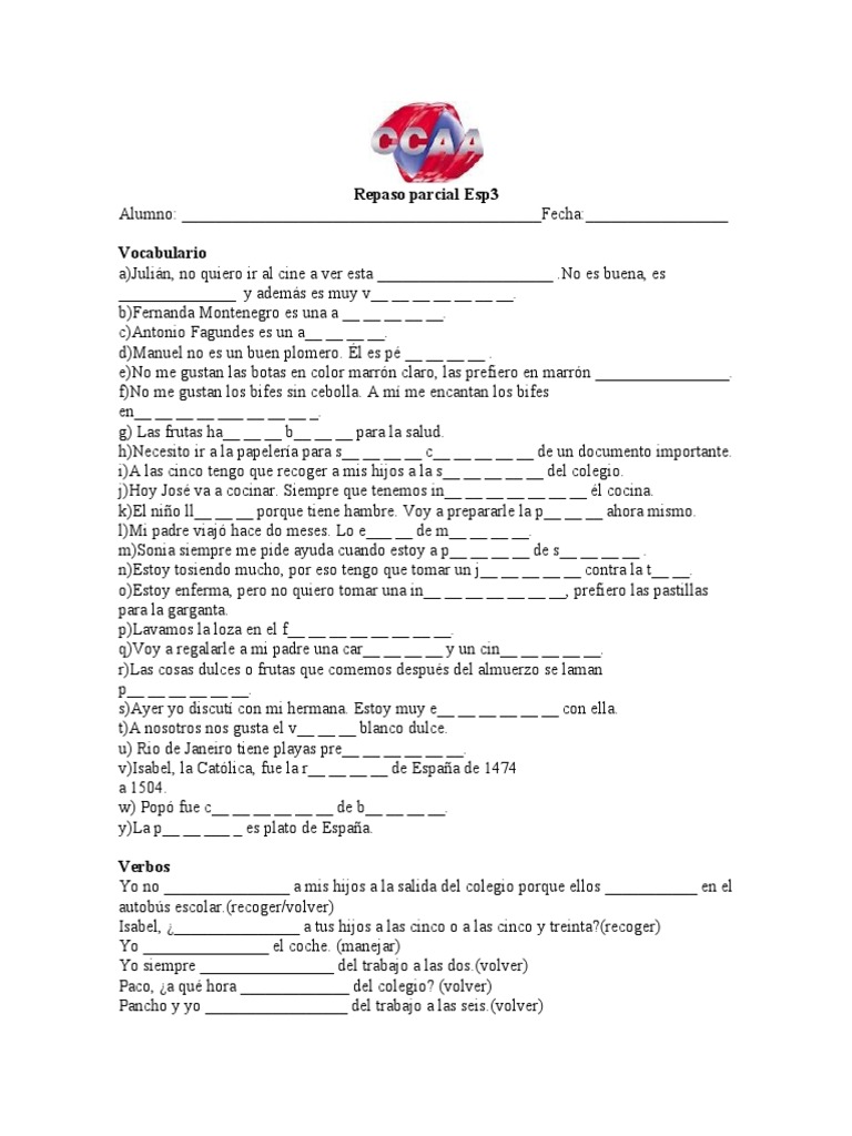 Repaso Parcial Esp3 | PDF