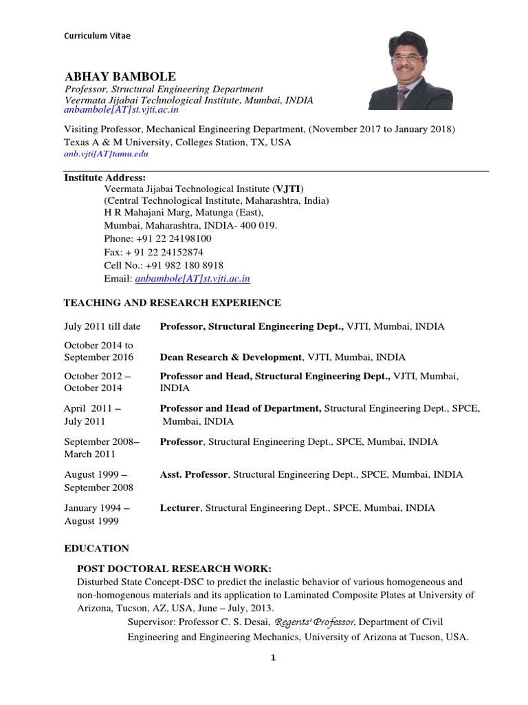 CV Abhay Bambole Dec 2017-1 | PDF