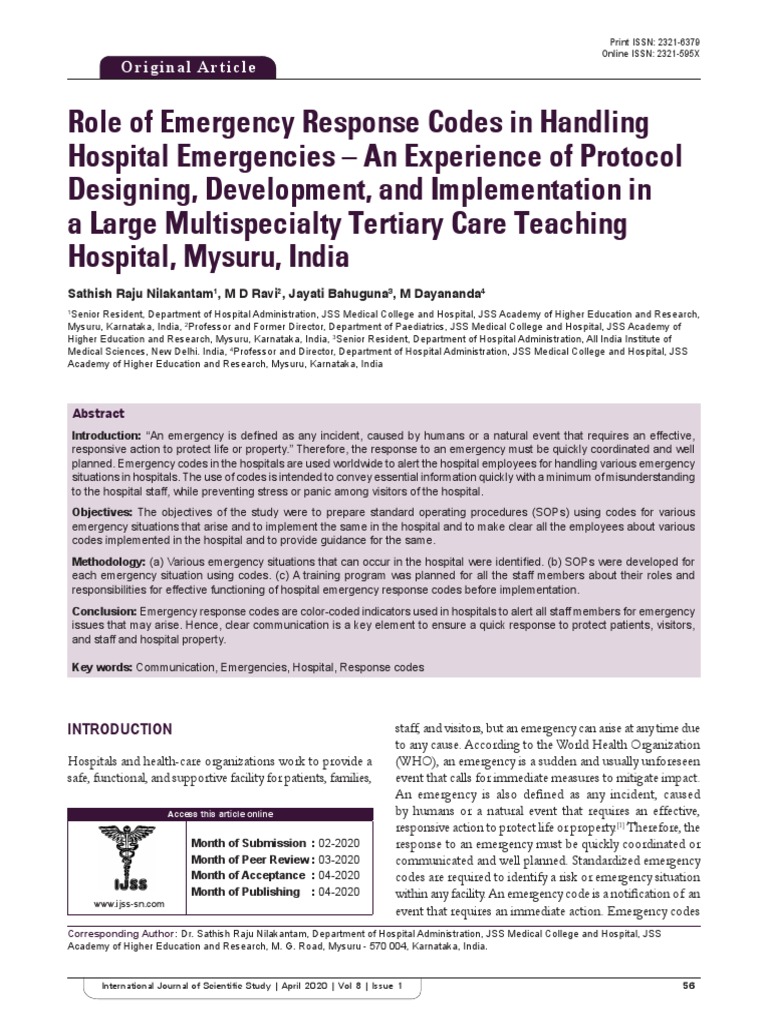 Emergency Codes | PDF | Emergency | Emergency Management