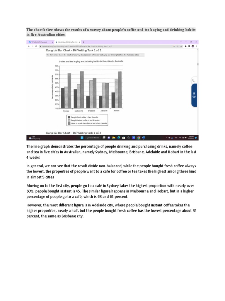 The Chart Below Shows The Results of A Survey About People | PDF
