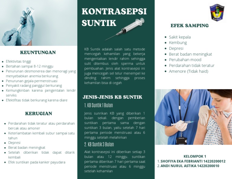 Leaflet KB Suntik Kelompok 1 | PDF