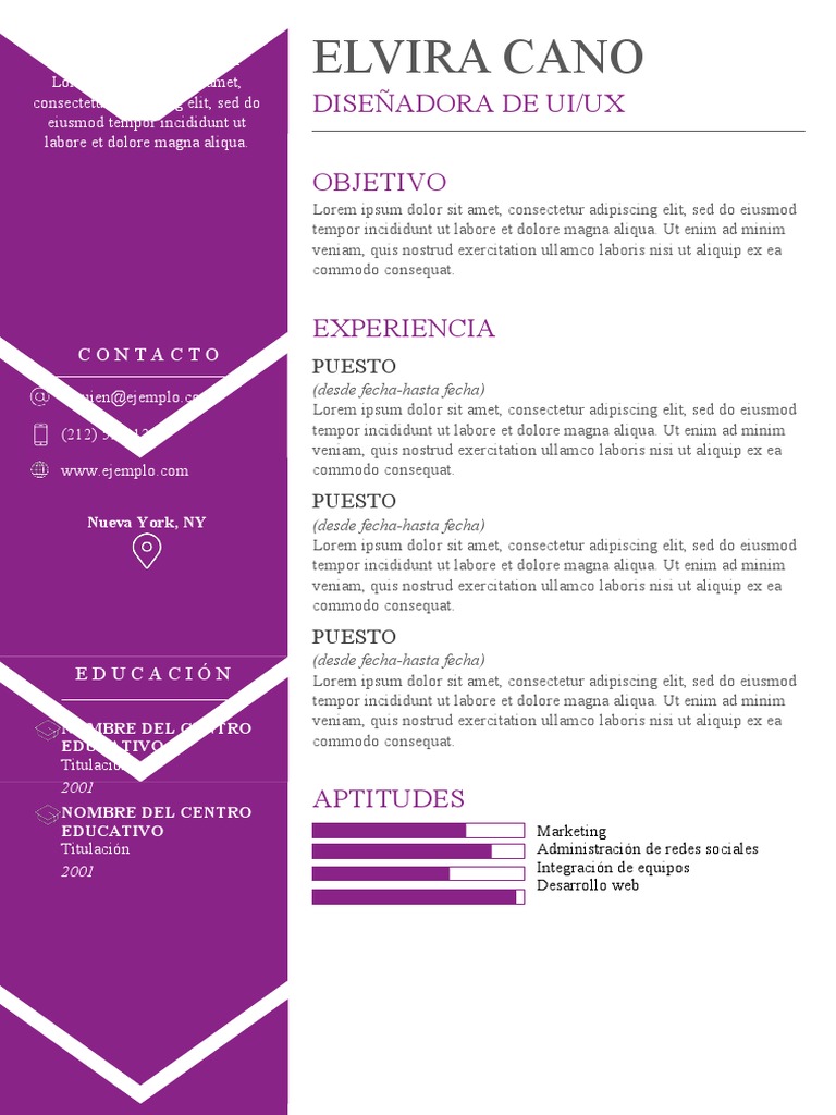 Elvira Cano: Diseñadora de Ui/Ux Objetivo | PDF