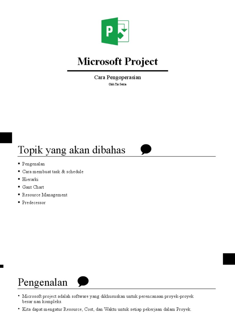 Cara Pengoperasian Microsoft Project | PDF | Komputer