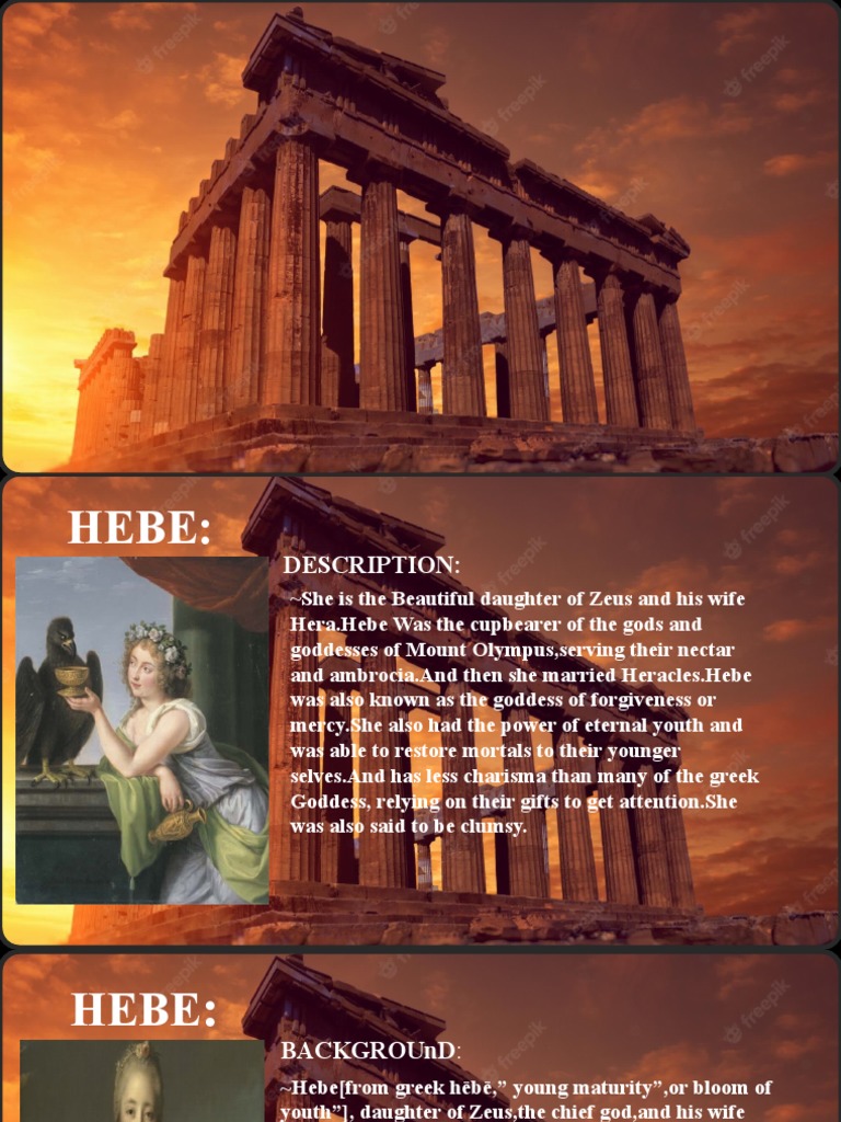 Hebe: Goddess of Youth and Cupbearer of the Gods | PDF | Mythology ...
