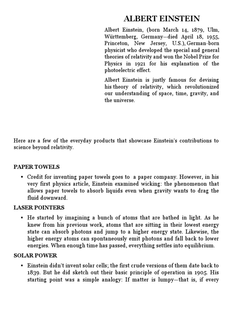 Albert Einstein Pdf