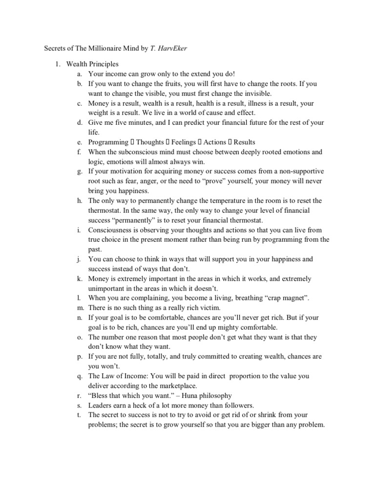 Wealth Principles | PDF