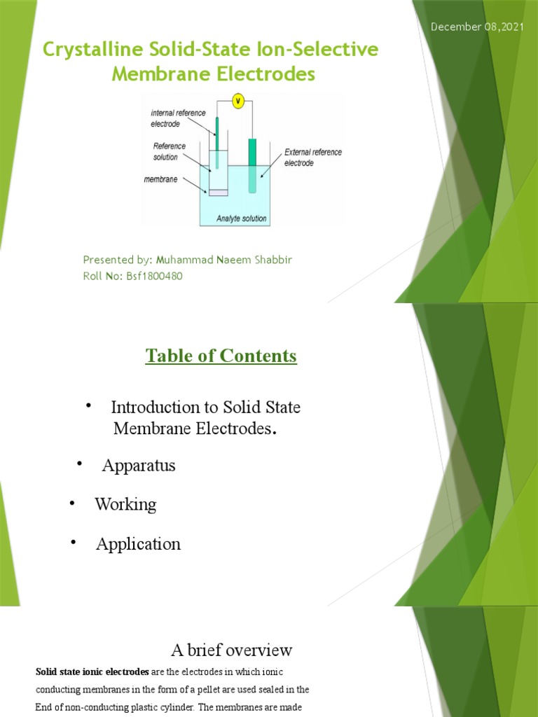 Crystalline Solid-State Ion-Selective Electrodes | PDF | Teaching ...