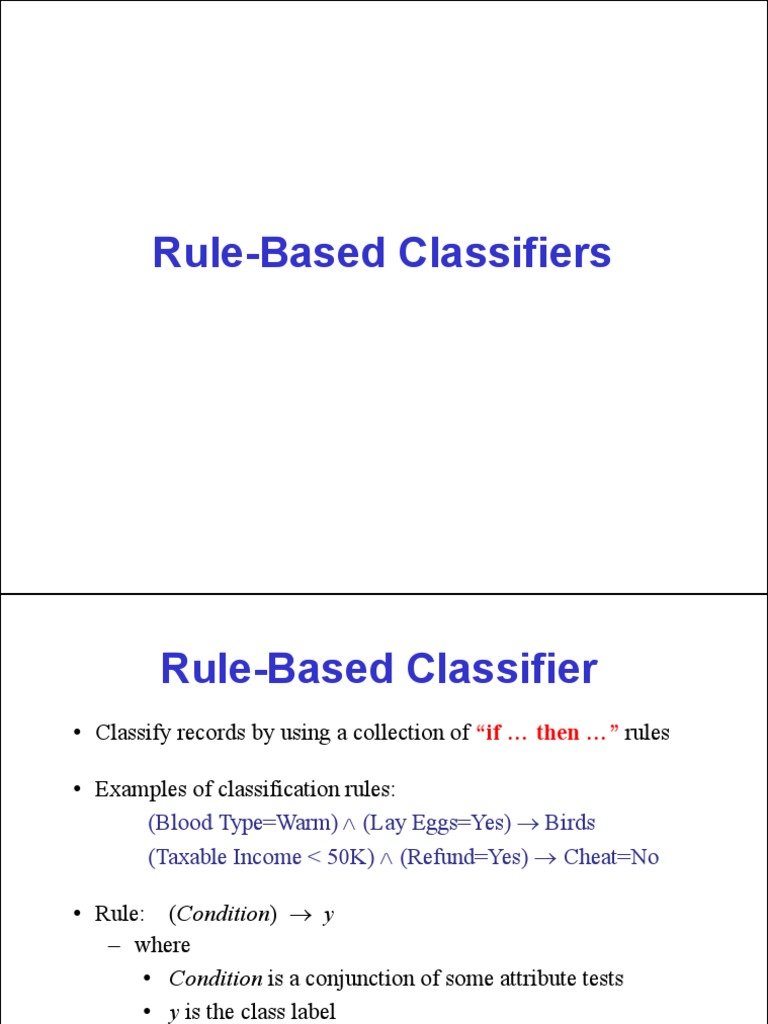 Lect12-Rule Based Classifier | PDF | Accuracy And Precision | Applied Mathematics