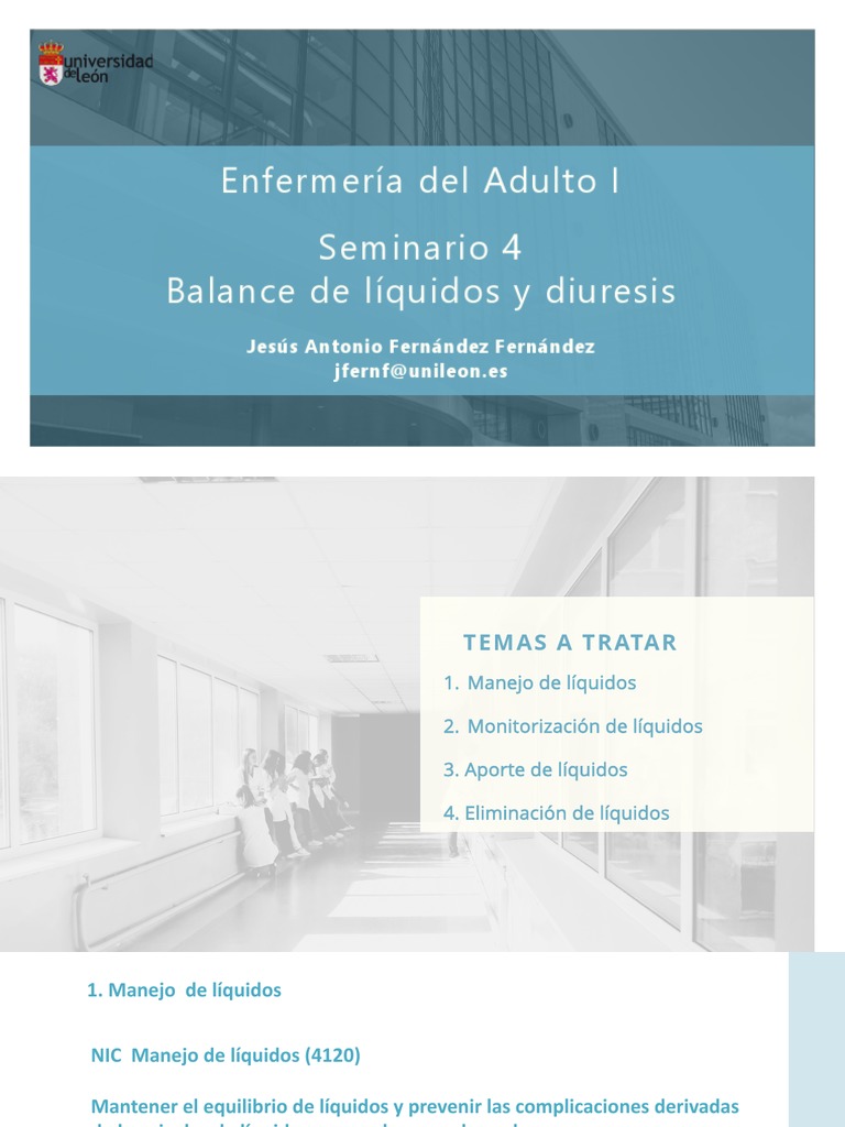 Sem 4. Balance de Líquidos y Diuresis | PDF | Transpiración | Diarrea