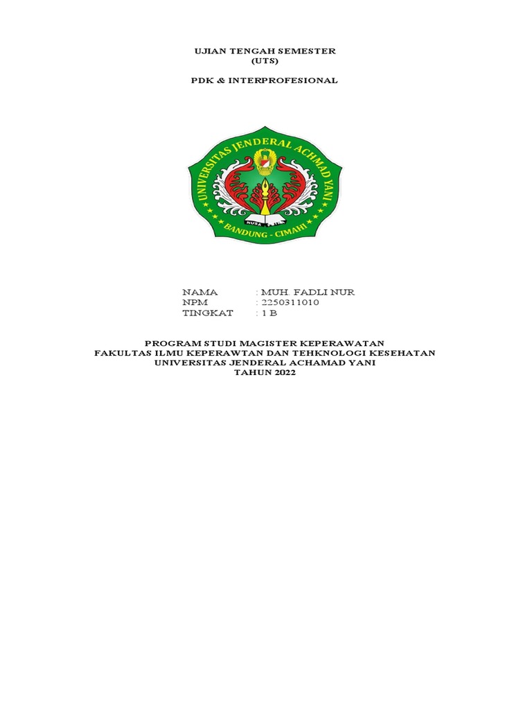Uts PDK Muh. Fadli Nur - 2250311010 | PDF