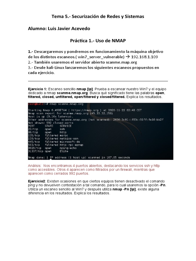 Pr1.-Uso de NMAP | PDF