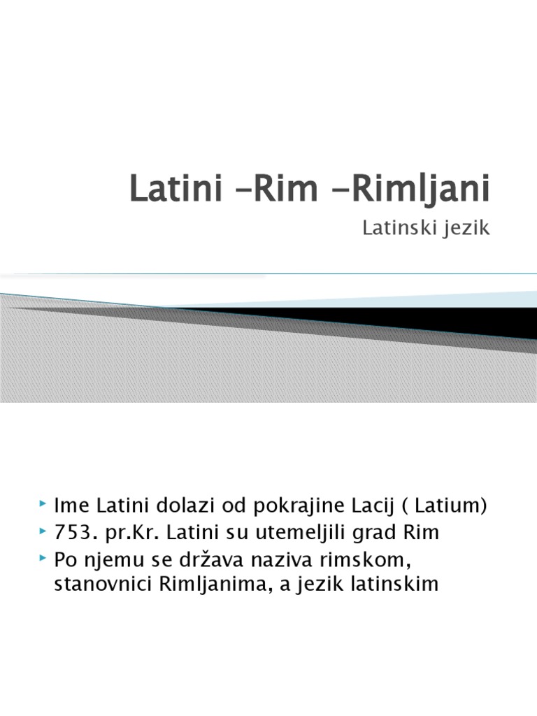Latini - Rim - Rimljani | PDF
