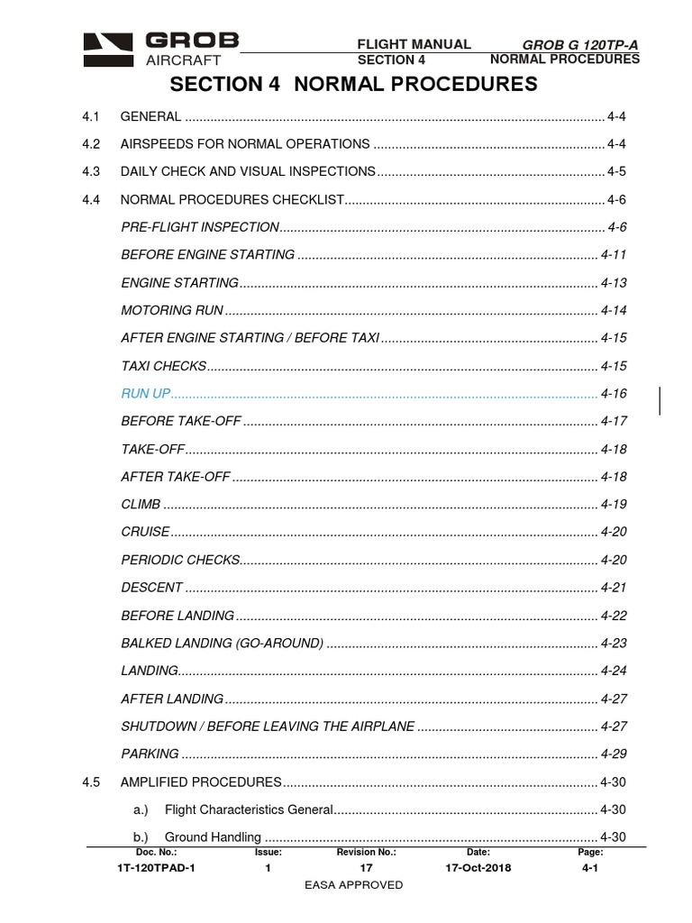 Flight Manual G120TP Rev. 2020 (101-150) | PDF