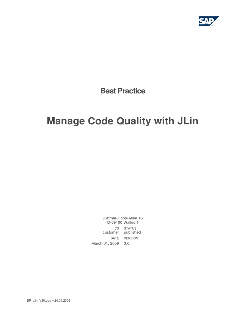 JAVA - Manage Code Quality With JLin | PDF | Software Testing | Method ...