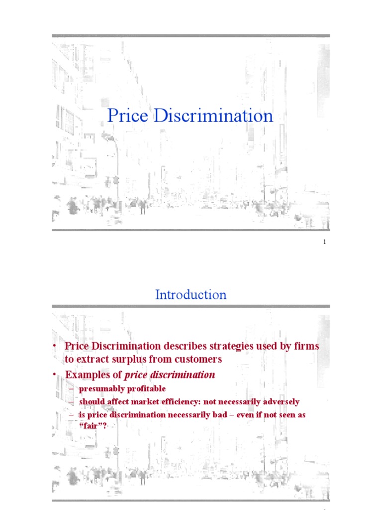 Price Discrimination | PDF | Price Discrimination | Profit (Economics)