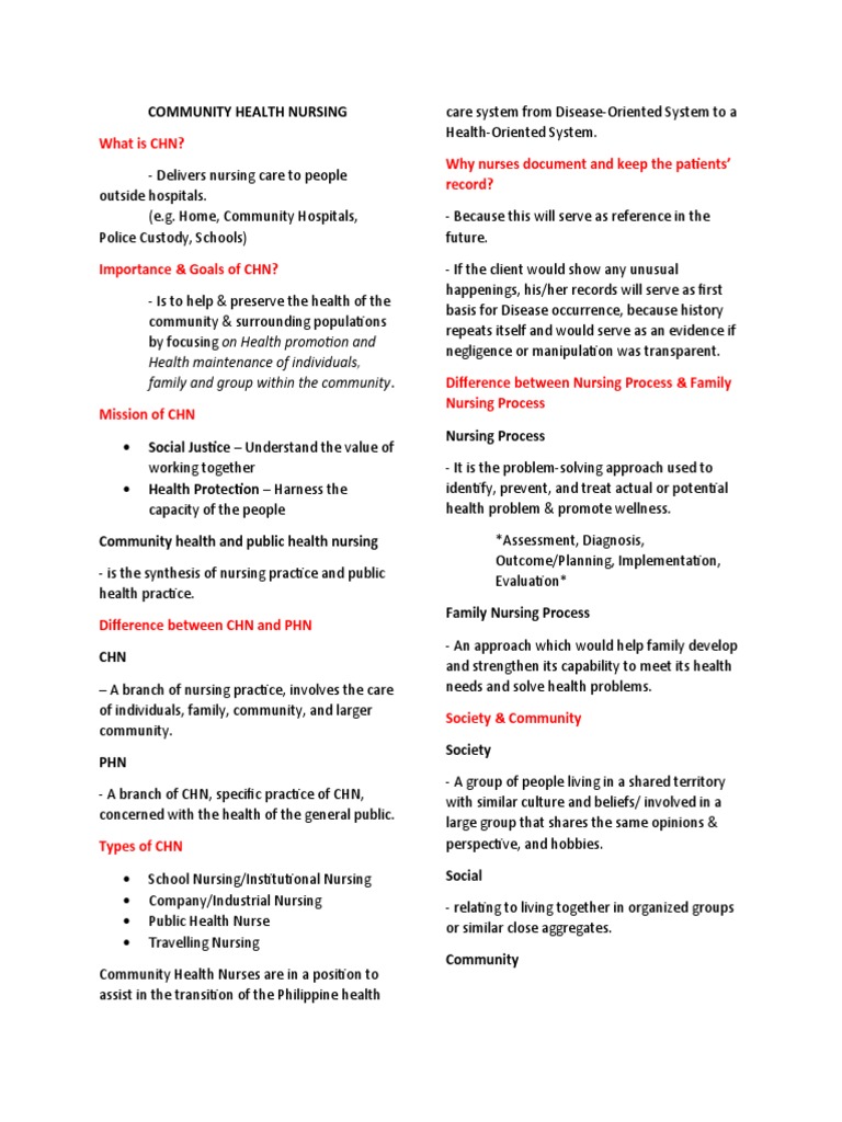 Community Health Nursing | PDF | Public Health | Preventive Healthcare