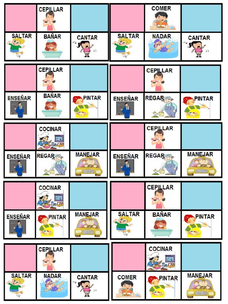 Bingo de Verbos | PDF