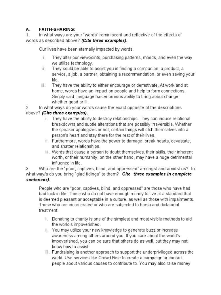 Religious Involvement Week 1 | PDF | Communication