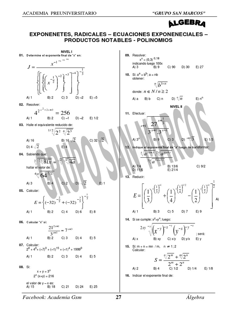 Boletin de Álgebra | PDF
