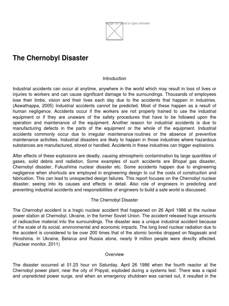 The Chernobyl Disaster | PDF | Chernobyl Disaster | Nuclear Reactor