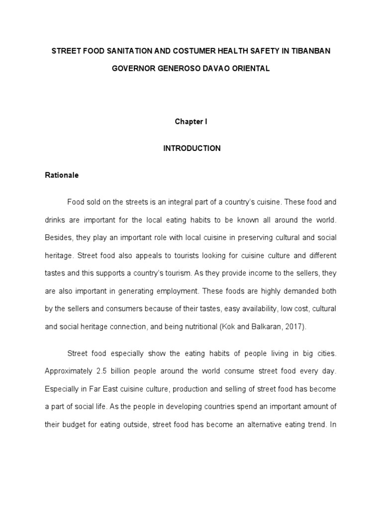 Street Food Safety in Tibanban, Davao | PDF | Survey Methodology | Foods