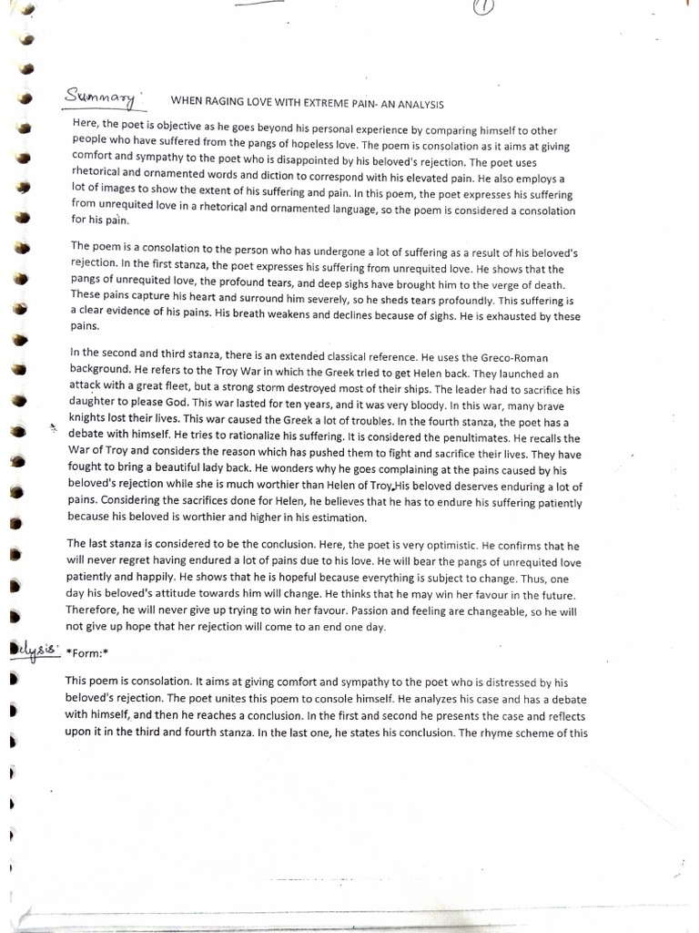 When Raging Love With Extreme Pain | PDF