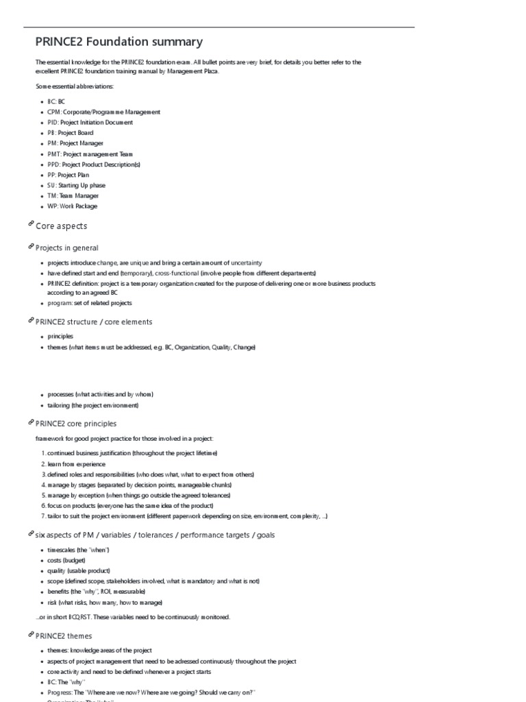 GitHub - Janpetzold - Prince2-Foundation-Summary - A Summary of The Necessary Knowledge For The ...