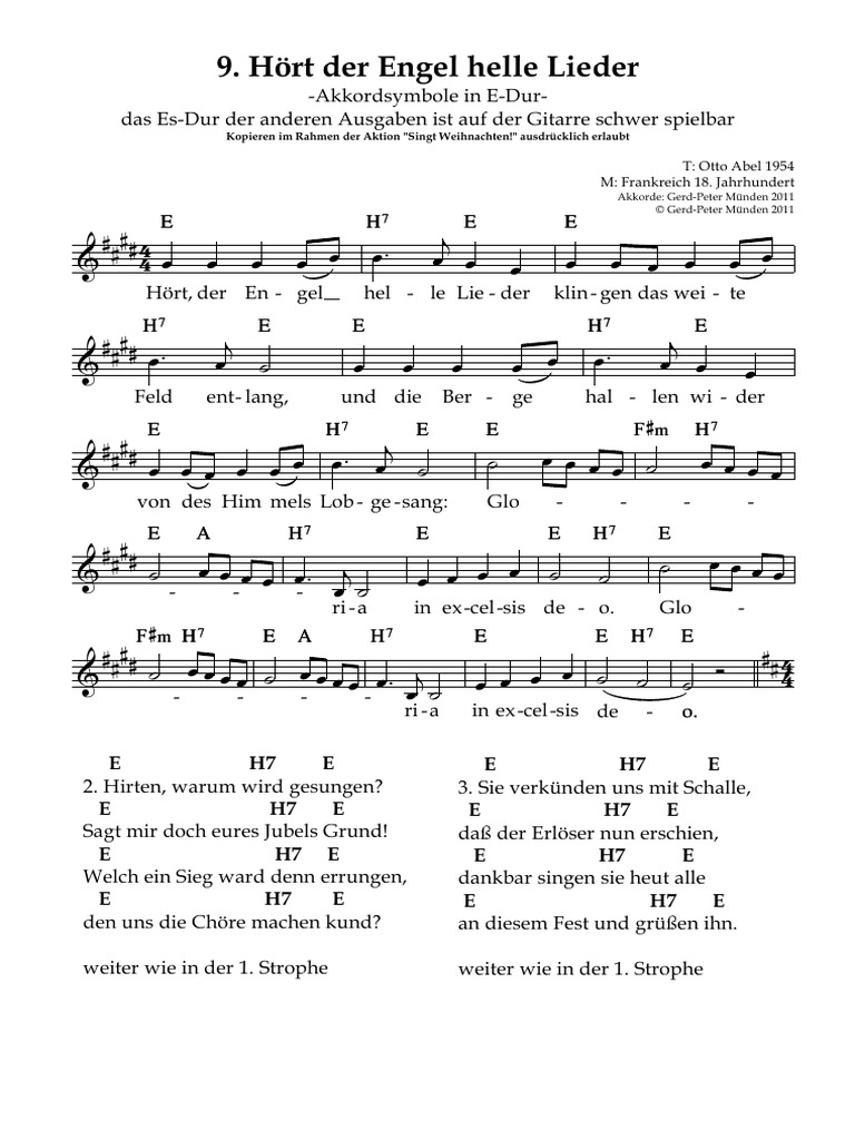 Hoert Der Engel Helle Lieder G | PDF