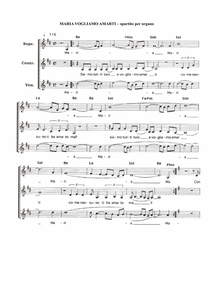 Maria Vogliamo Amarti | PDF