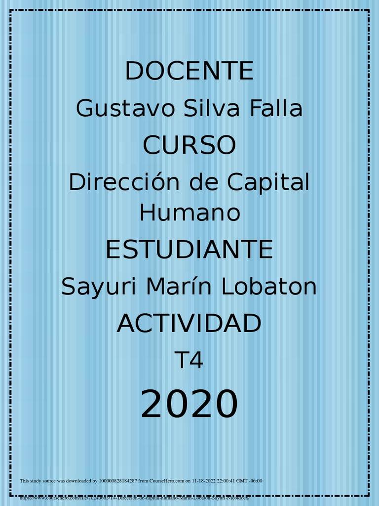 T4 Direccion de Capital Humano Marin Lobaton Sayuri Nicol | PDF | Business | Empatía