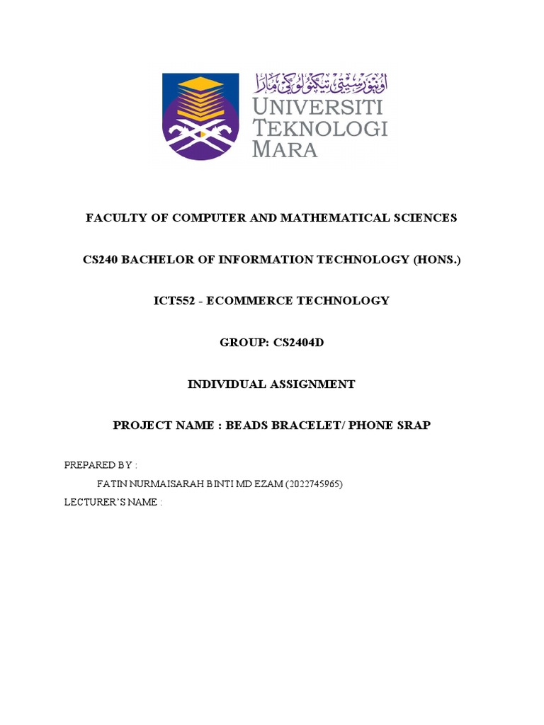 Ict552 Individual Assignment | PDF