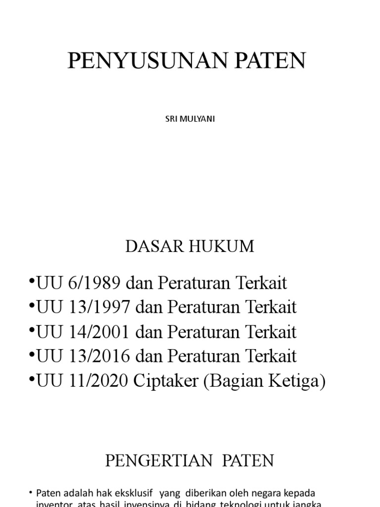 Drafting Paten | PDF