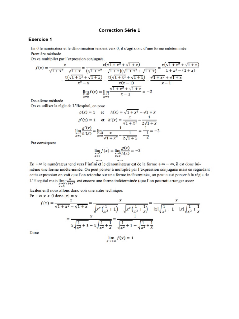 Correction Serie 1 | PDF | Wellness