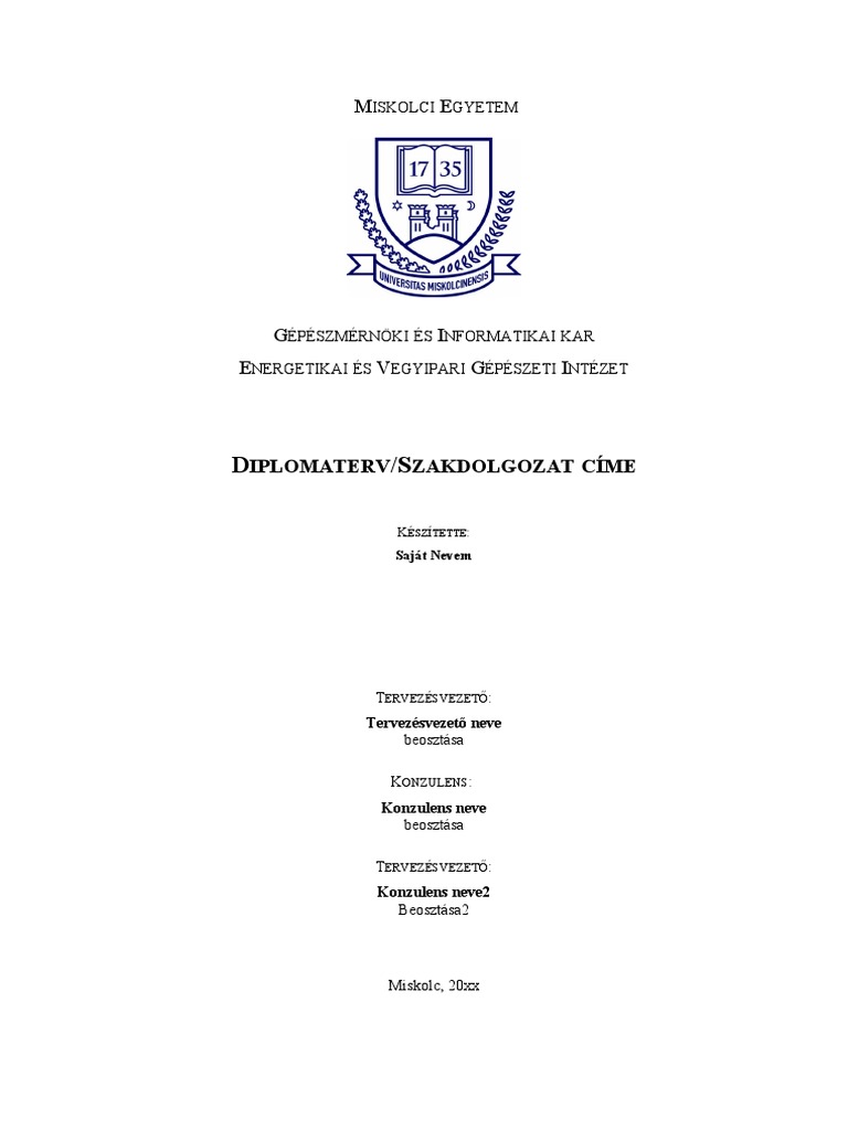 Szakdolgozat Sablon | PDF