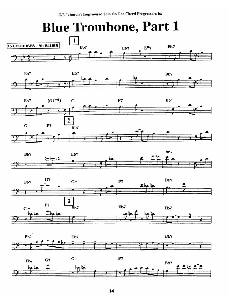 Blue Trombone Solo | PDF