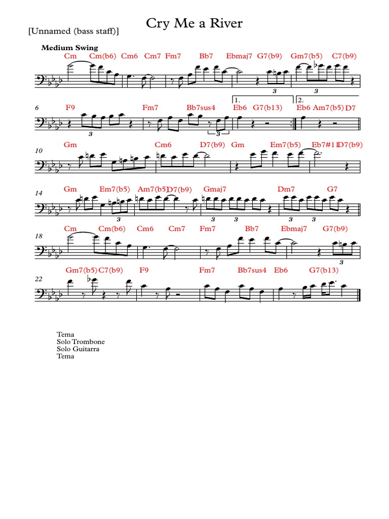 Cry Me A River | PDF