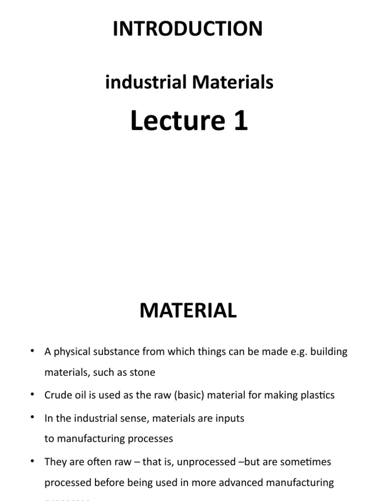 Lecture 1 - Types of Materials and Its Classification | PDF | Composite ...