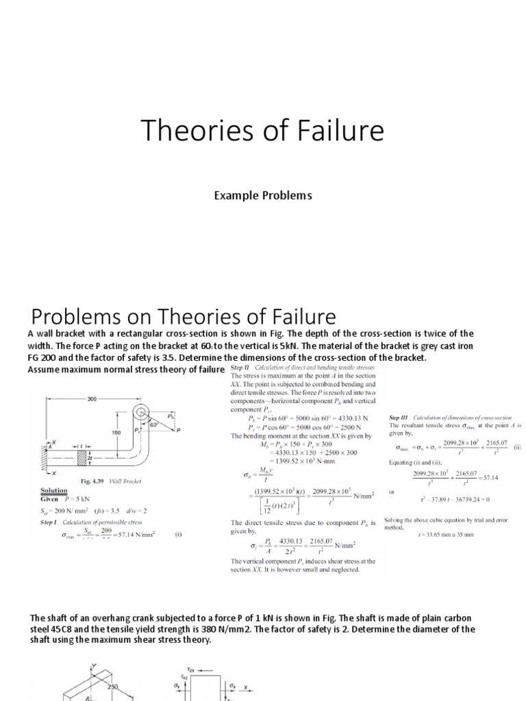 Theories of Failure Presentation | PDF