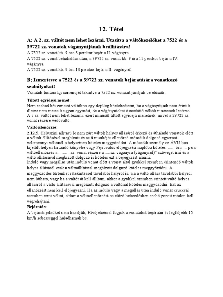 Tétel Kidolgozott | PDF