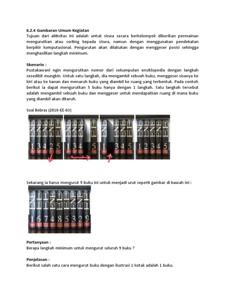 Sorting Buku dengan Berpikir Komputasional | PDF