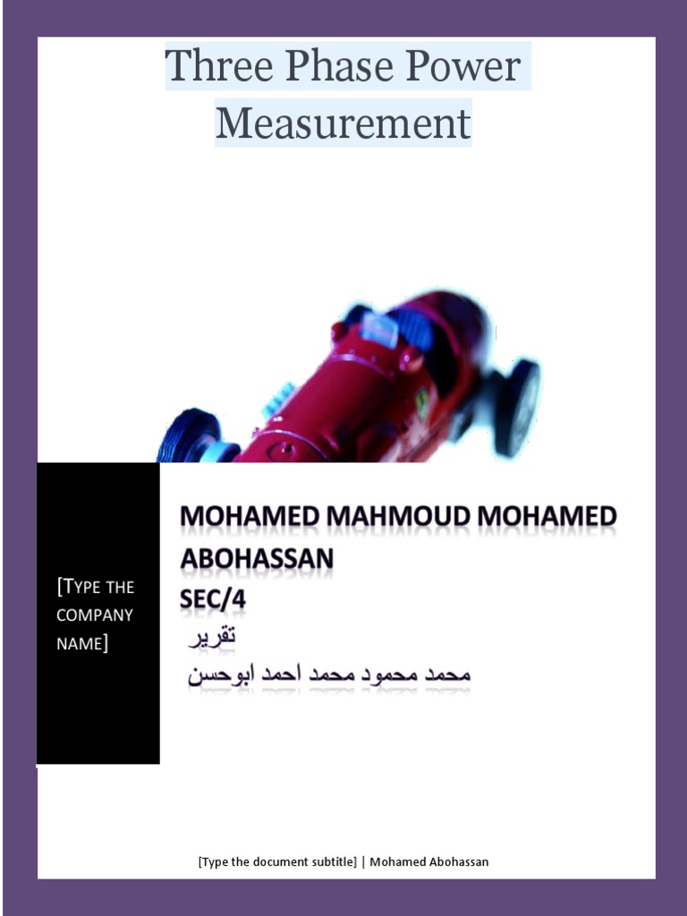 Three Phase Power Measurement | PDF | Electrical Network | Voltage