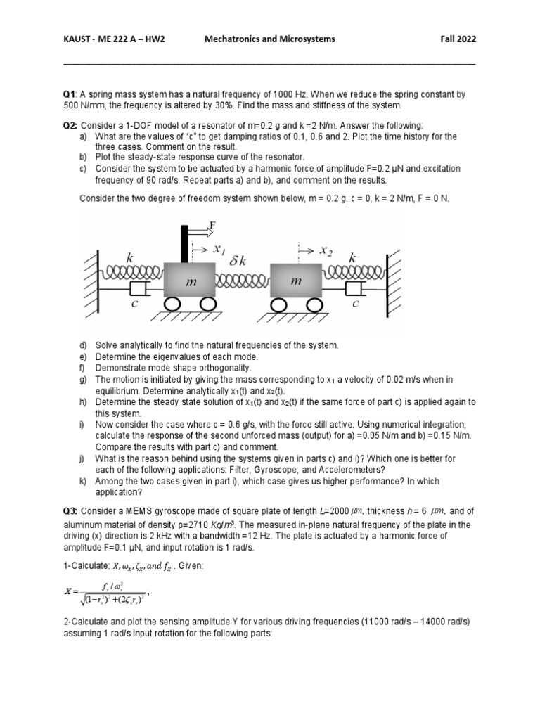 Homework 2 | PDF | Classical Mechanics | Mechanics