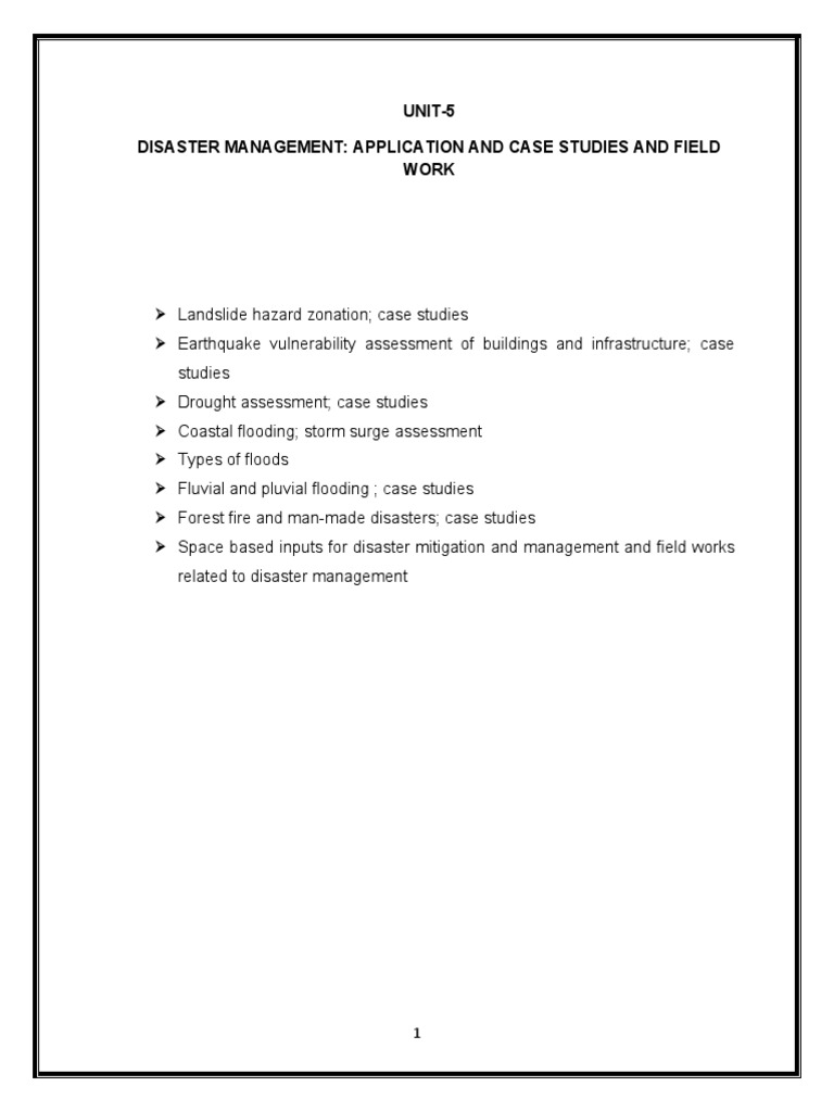 Disaster Management Case Studies Overview | PDF | Flood | Hazards
